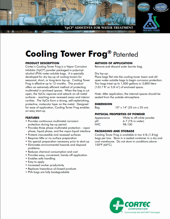 Cooling Tower Frog - Cortec Water Treatment